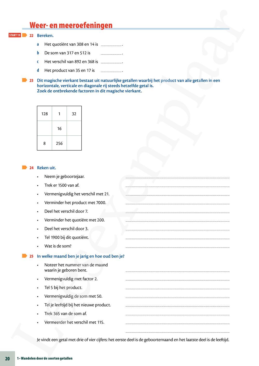 Matrix Wiskunde 1 Getallenleer Leerwerkboek (incl. Vademecum en ...