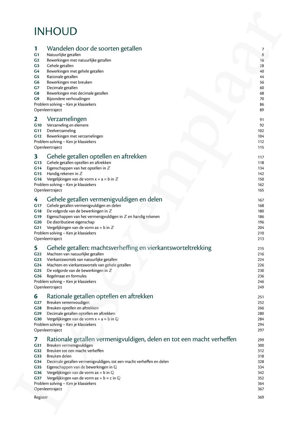 Matrix Wiskunde 1 Getallenleer Leerwerkboek (incl. Vademecum en ...