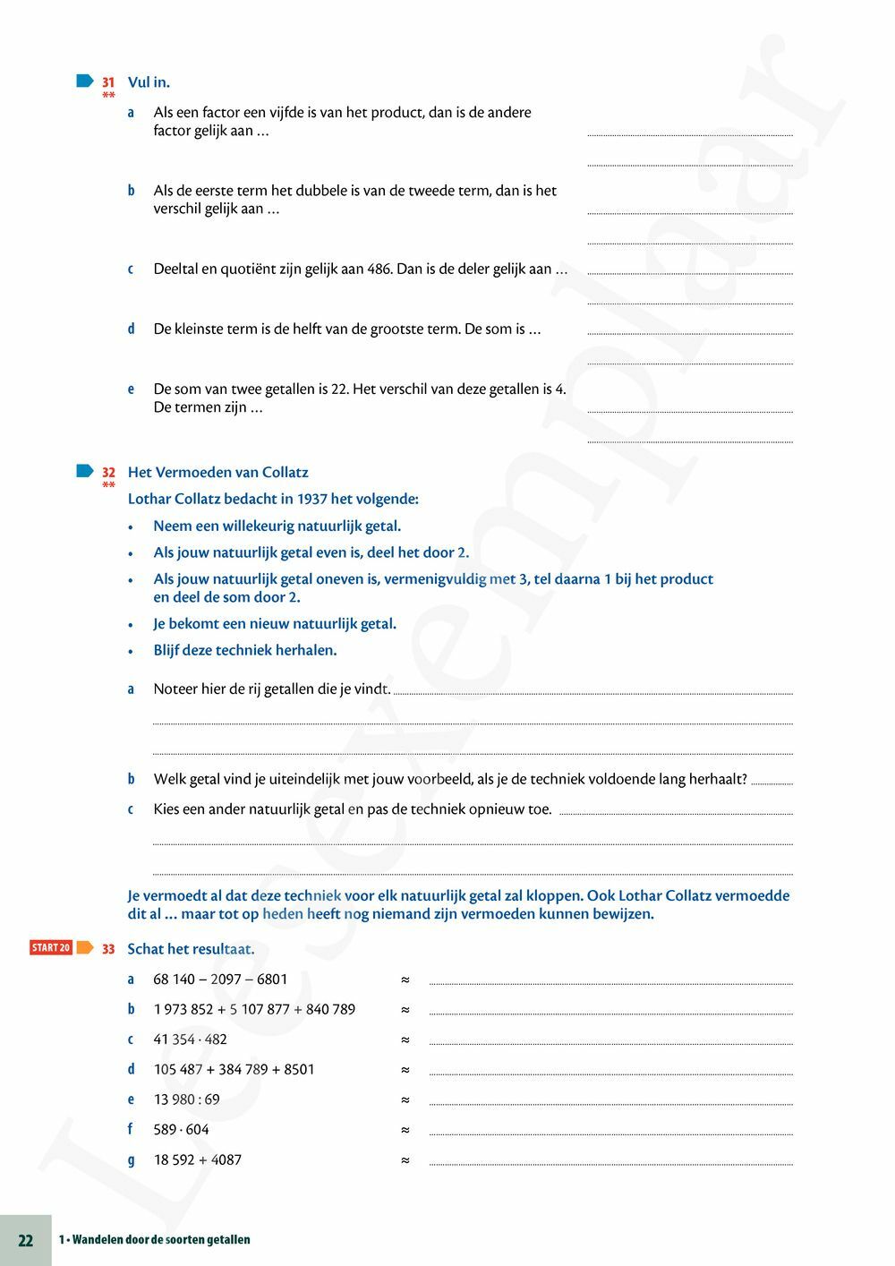 Matrix Wiskunde 1 Getallenleer Leerwerkboek (incl. Vademecum en ...