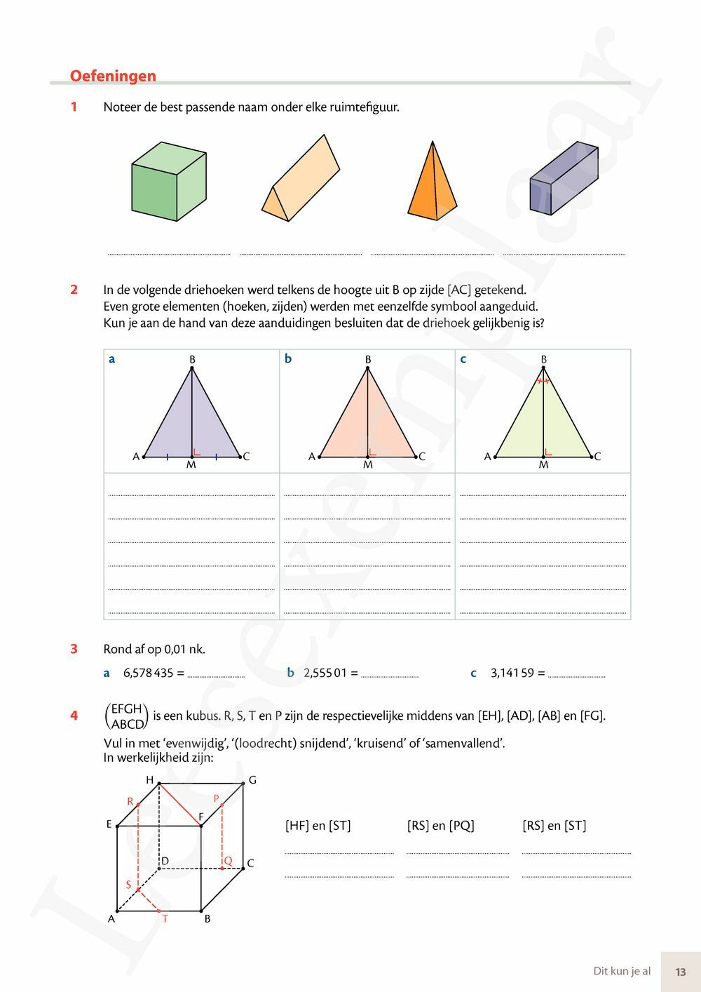 Matrix Wiskunde 3.3 Leerwerkboek B Meetkunde – Statistiek (incl ...