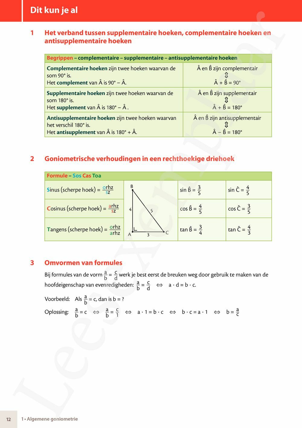 Matrix Wiskunde 4.5 Leerwerkboek B Meetkunde – Statistiek (incl ...