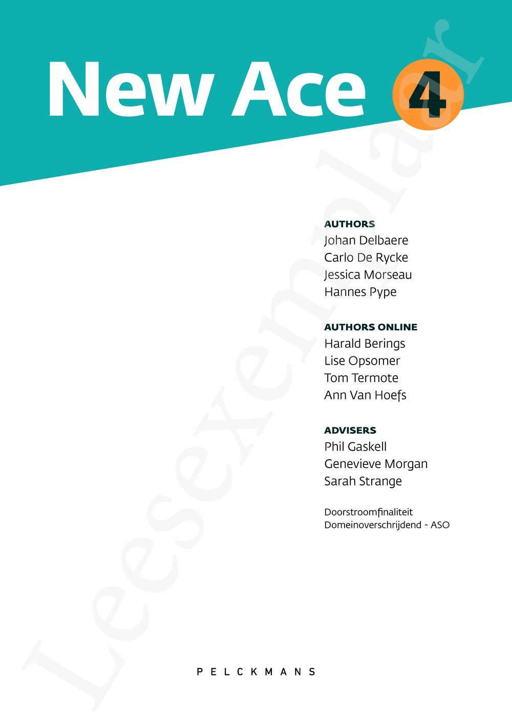New Ace 4 Leerwerkboek (incl. Pelckmans Portaal) – Engels | Pelckmans