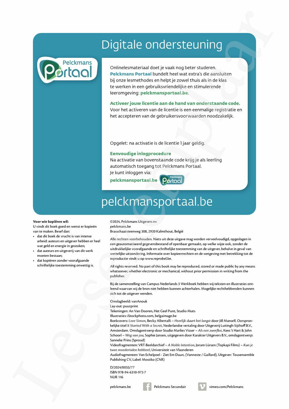 Campus Nederlands 3 Werkboek (incl. Pelckmans Portaal) – Nederlands ...