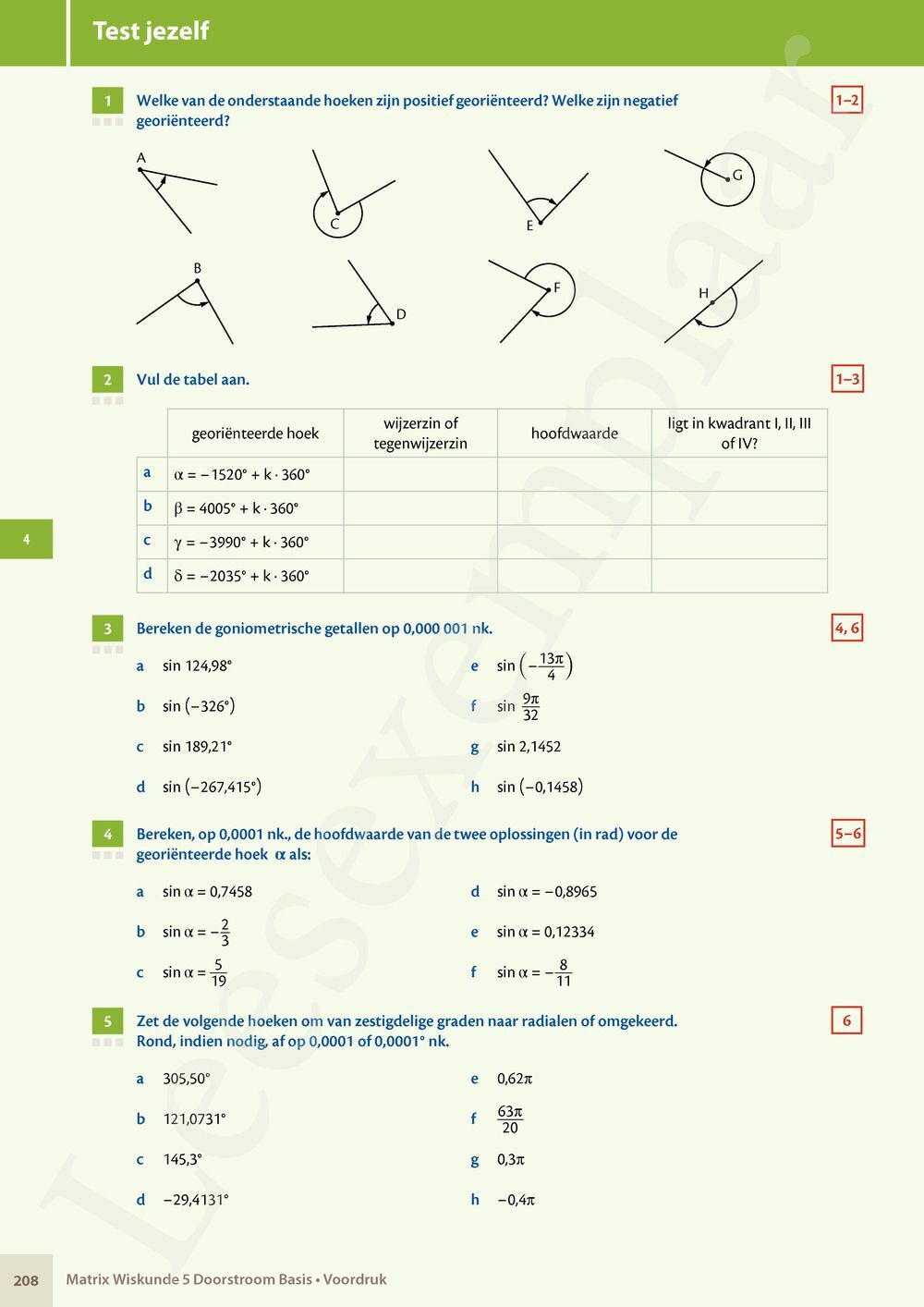 Matrix Wiskunde 5 Analyse deel 1 Doorstroom Basis Handboek (incl ...