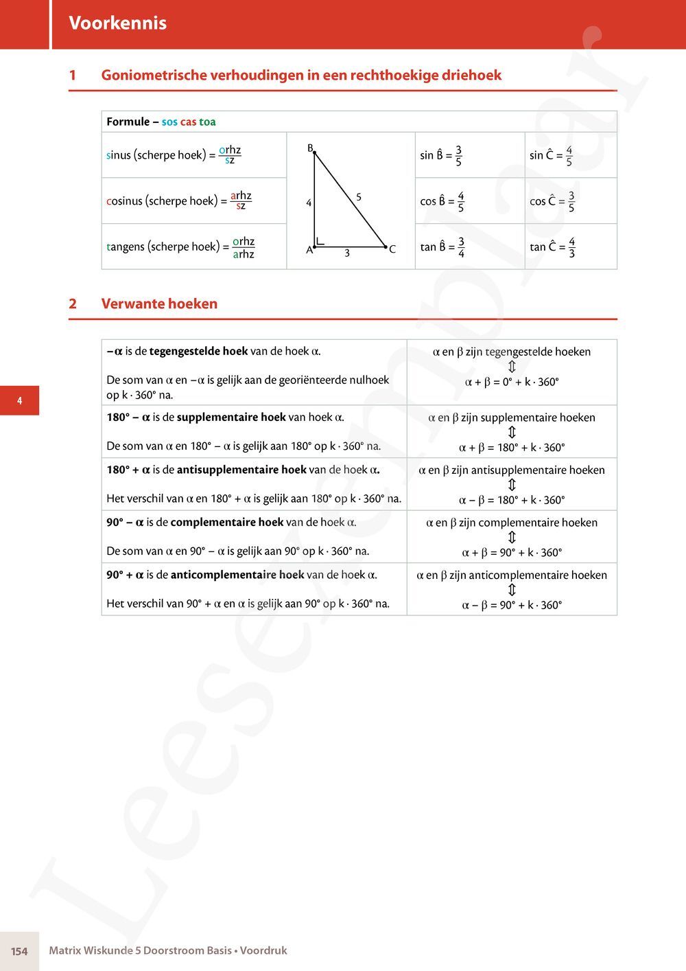 Matrix Wiskunde 5 Analyse deel 1 Doorstroom Basis Handboek (incl ...