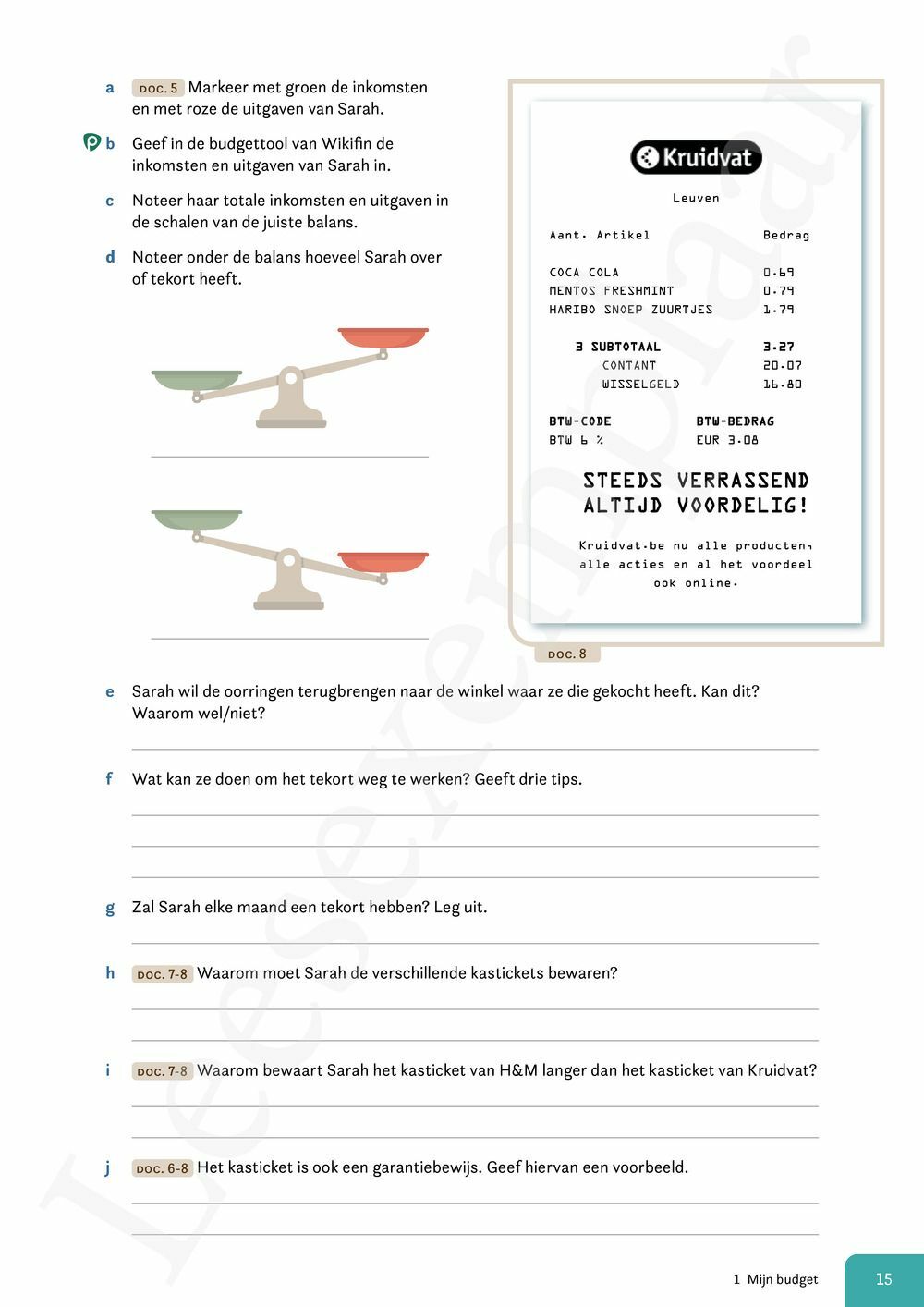 Financiële en economische vorming Leerwerkboek Eerste graad (incl ...