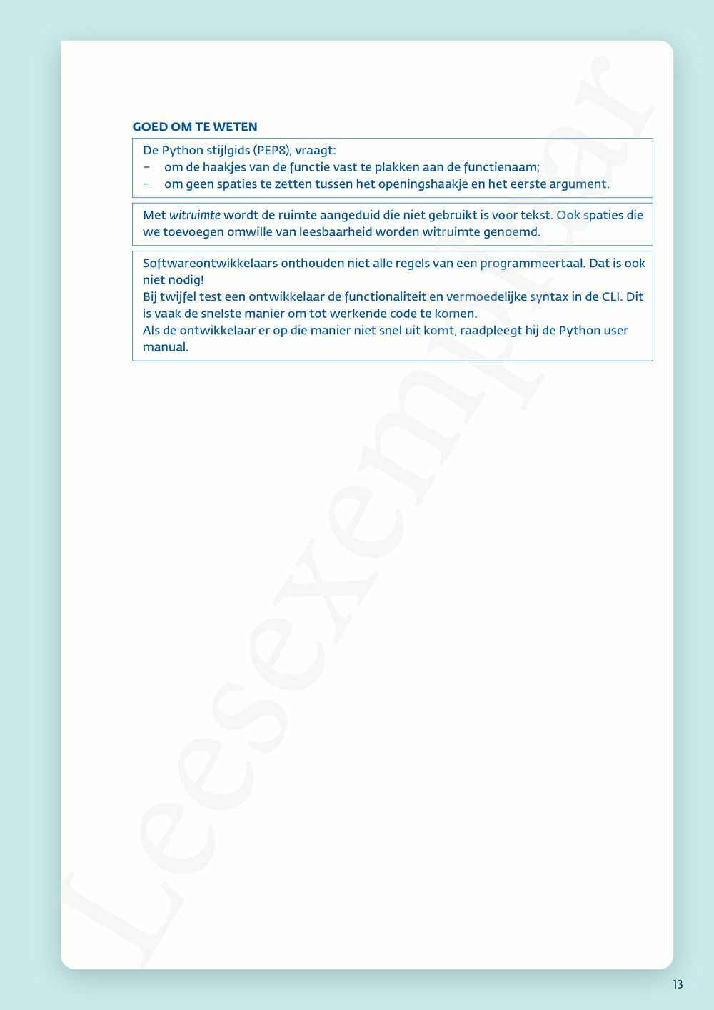 Programmeren met Python Werkboek (incl. Pelckmans Portaal ...