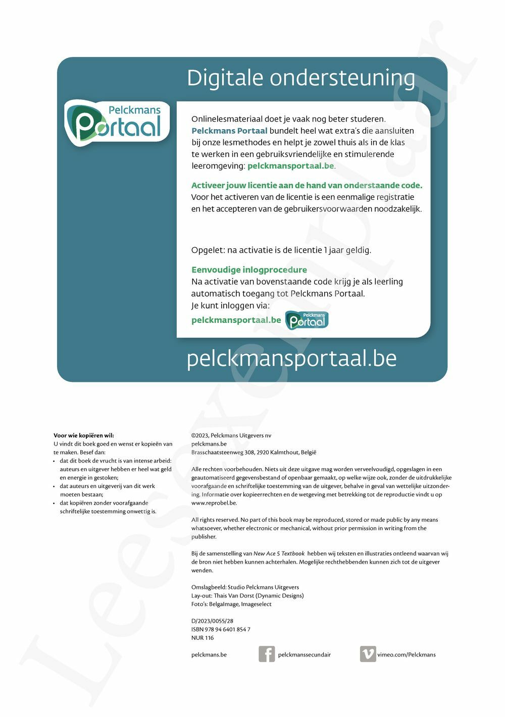 New Ace 5 Textbook (incl. Pelckmans Portaal) – Engels | Pelckmans