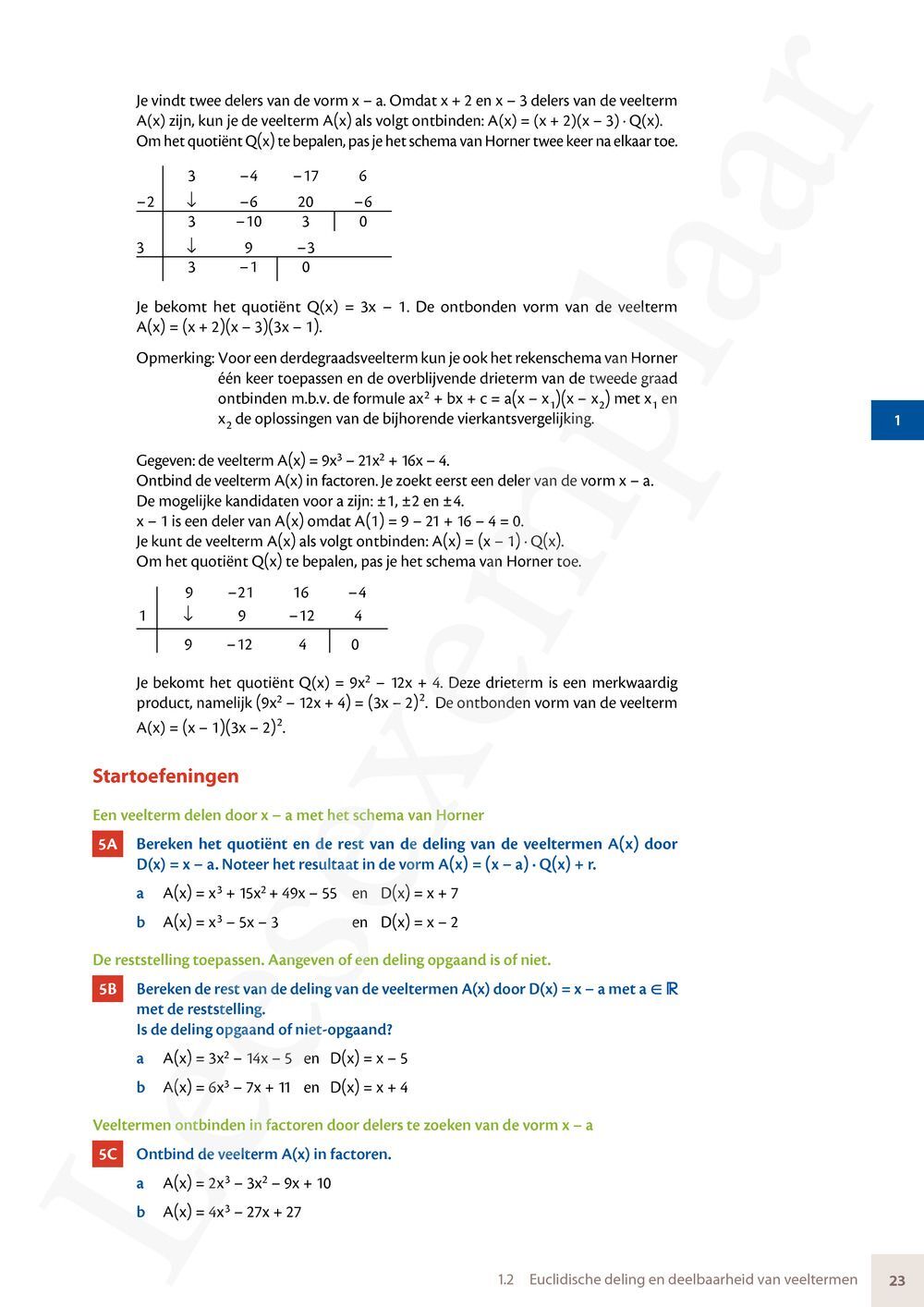 Matrix Wiskunde 5 Analyse deel 1: functieonderzoek Doorstroom ...