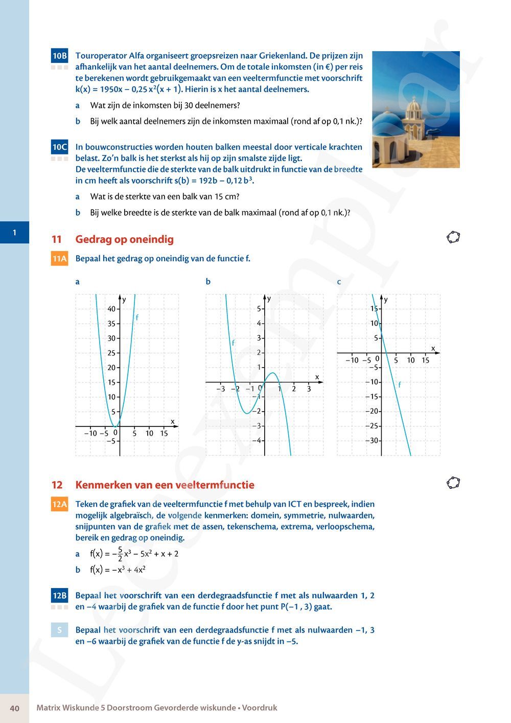 Matrix Wiskunde 5 Analyse deel 1: functieonderzoek Doorstroom ...