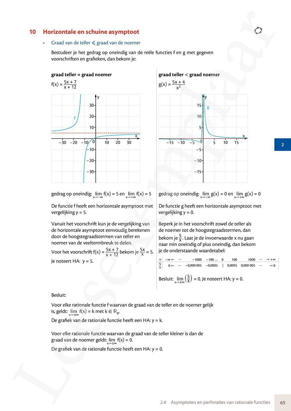 Matrix Wiskunde 5 Analyse deel 1: functieonderzoek Doorstroom ...