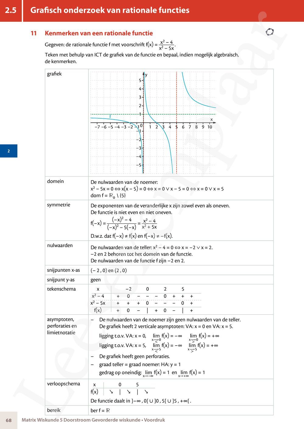 Matrix Wiskunde 5 Analyse deel 1: functieonderzoek Doorstroom ...