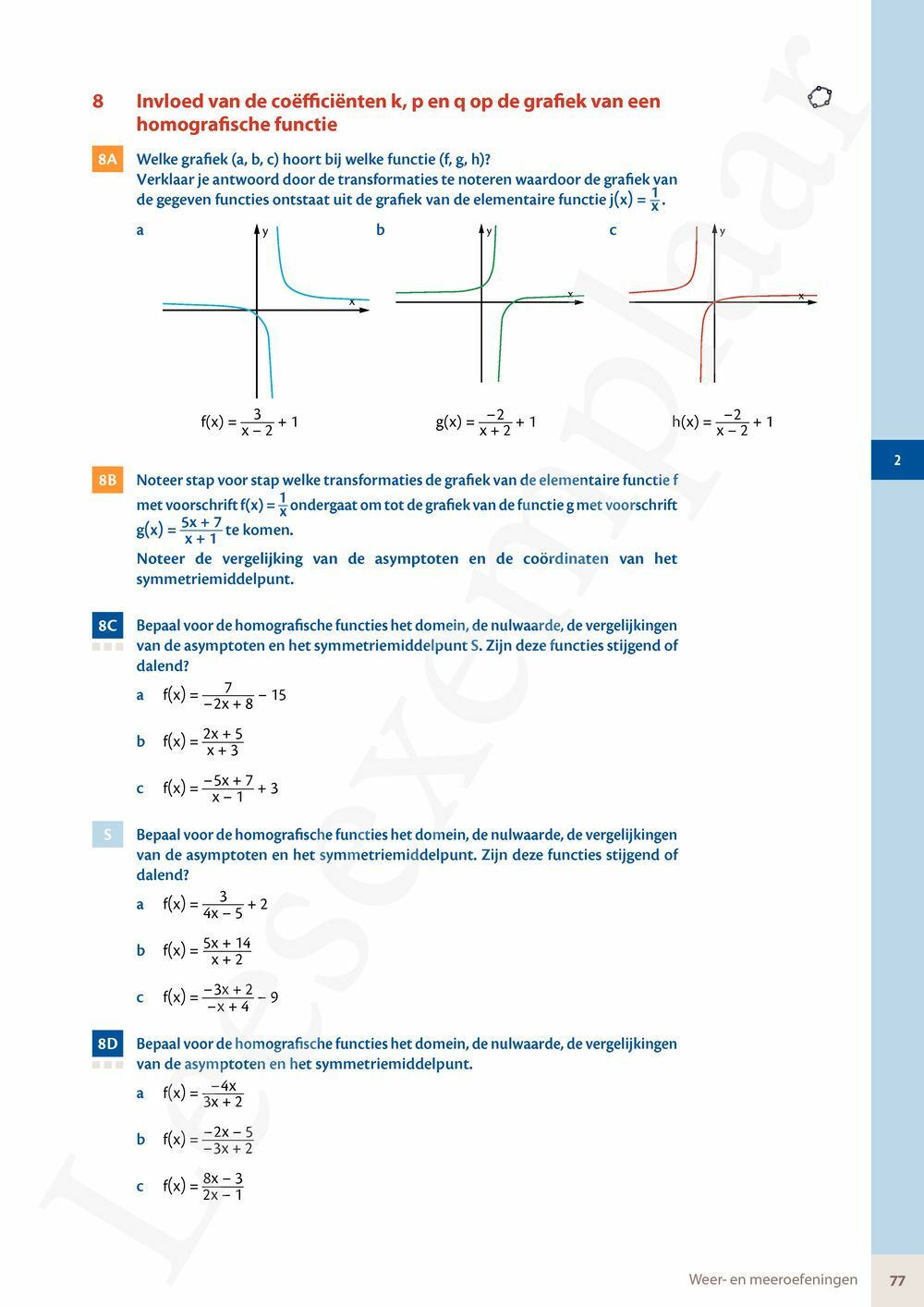 Matrix Wiskunde 5 Analyse deel 1: functieonderzoek Doorstroom ...