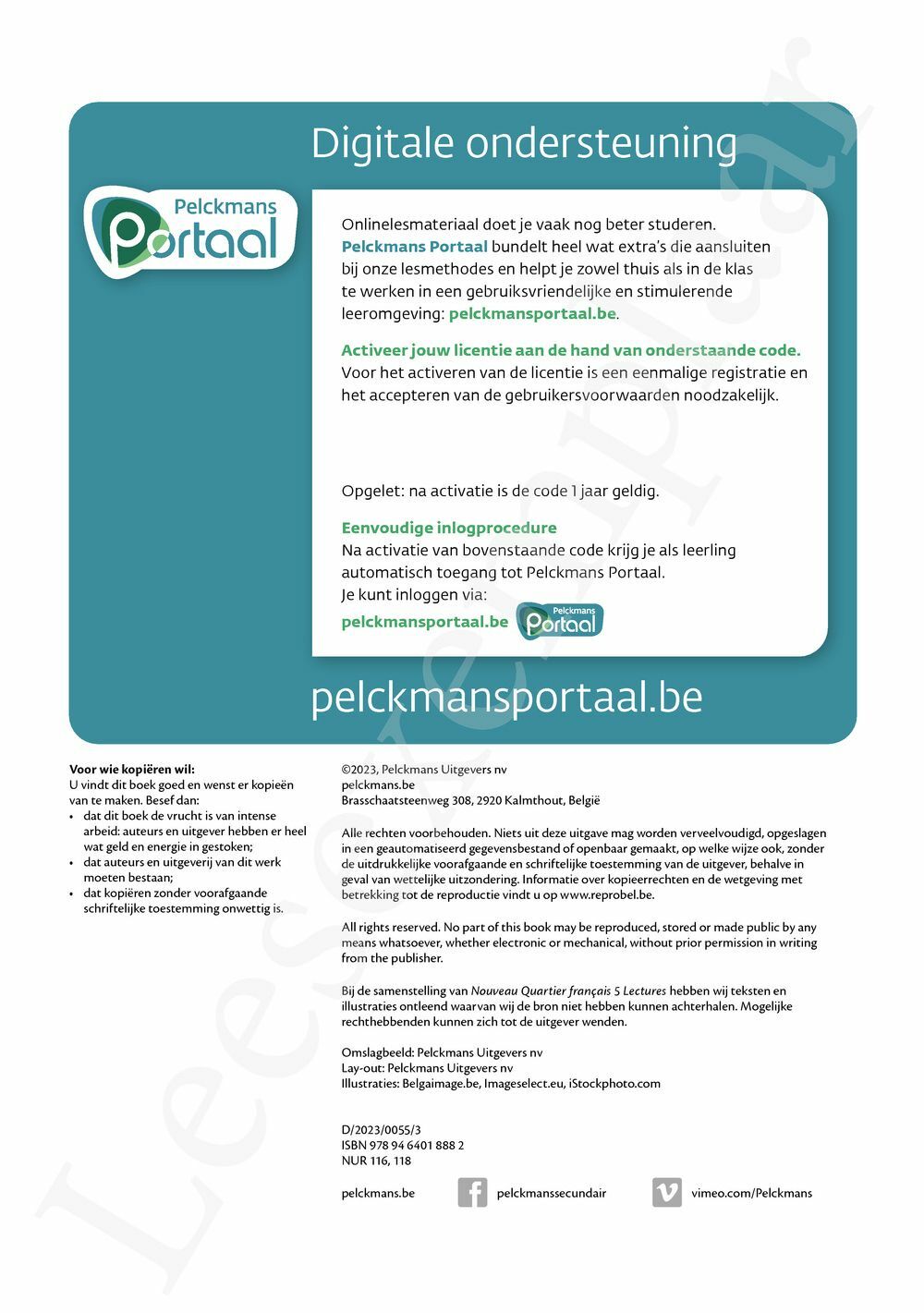 Nouveau Quartier français 5 Lectures (incl. Pelckmans Portaal) – Frans ...